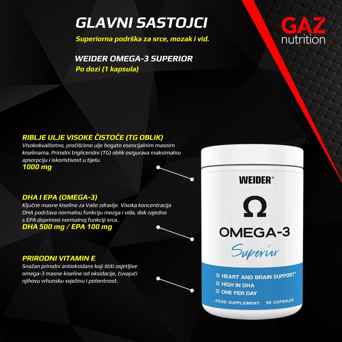 Weider Omega-3 Superior - GAZ Nutrition